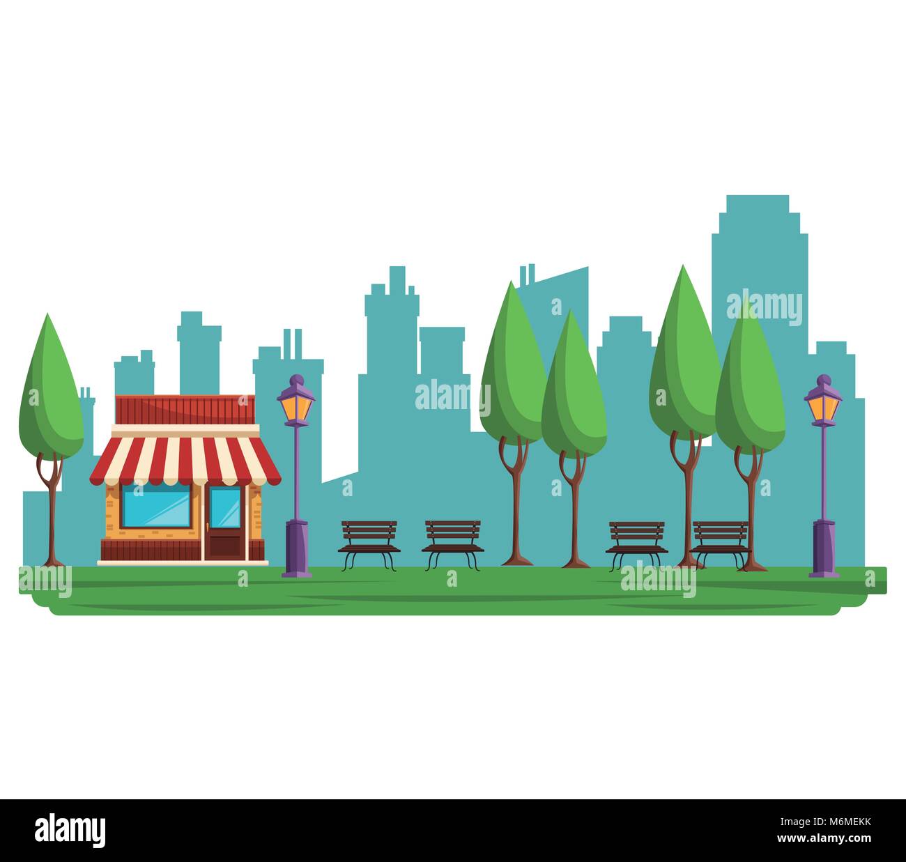 Town buildings cartoon Stock Vector Image & Art - Alamy