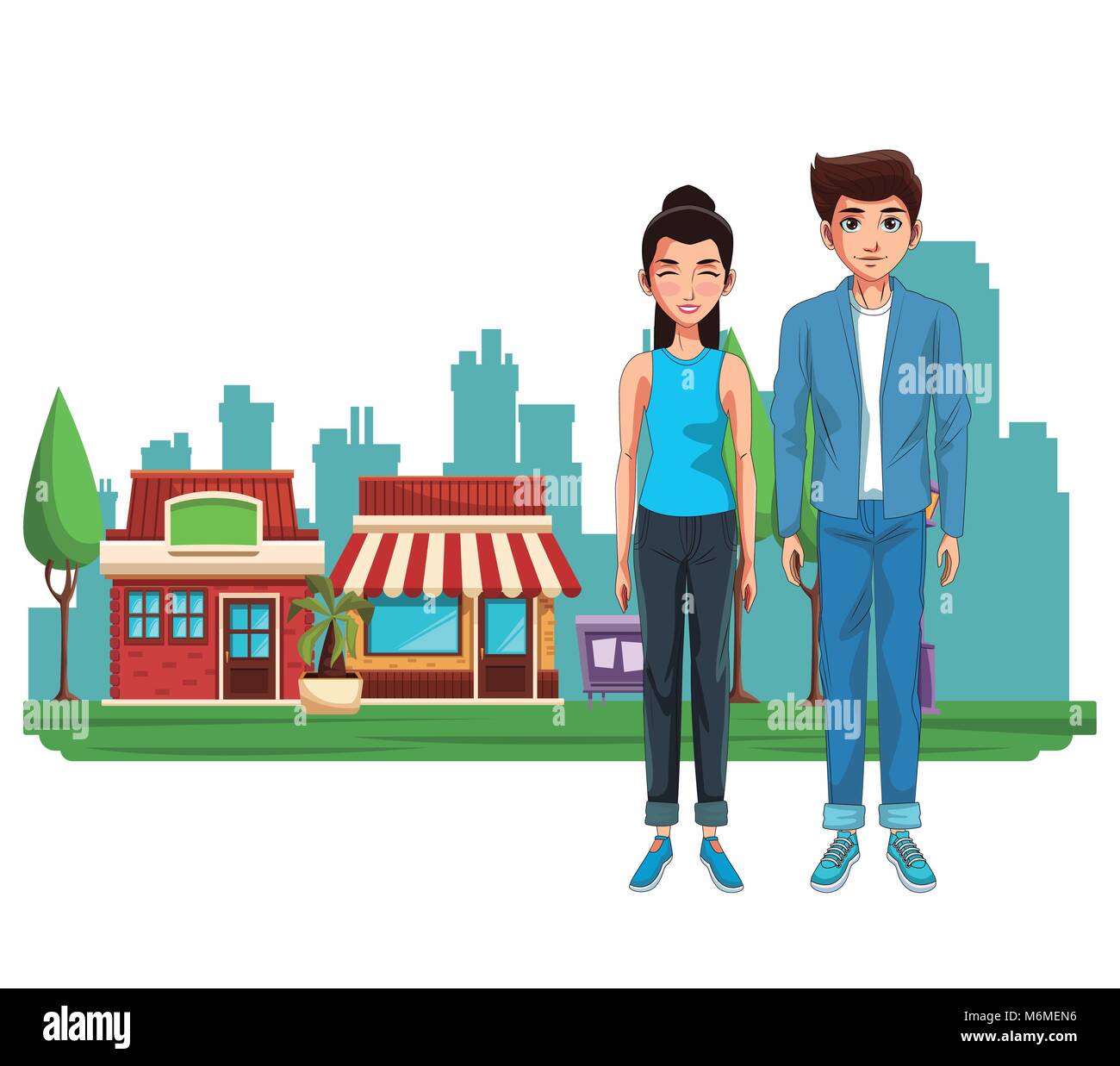 Young people cartoon Stock Vector Image & Art - Alamy
