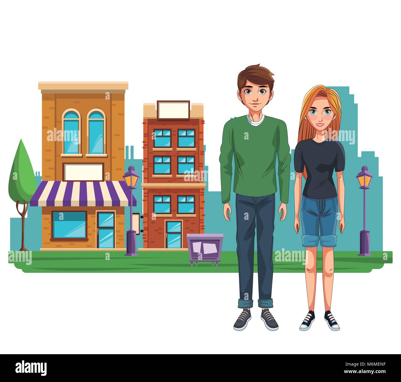 Young people cartoon Stock Vector Image & Art - Alamy