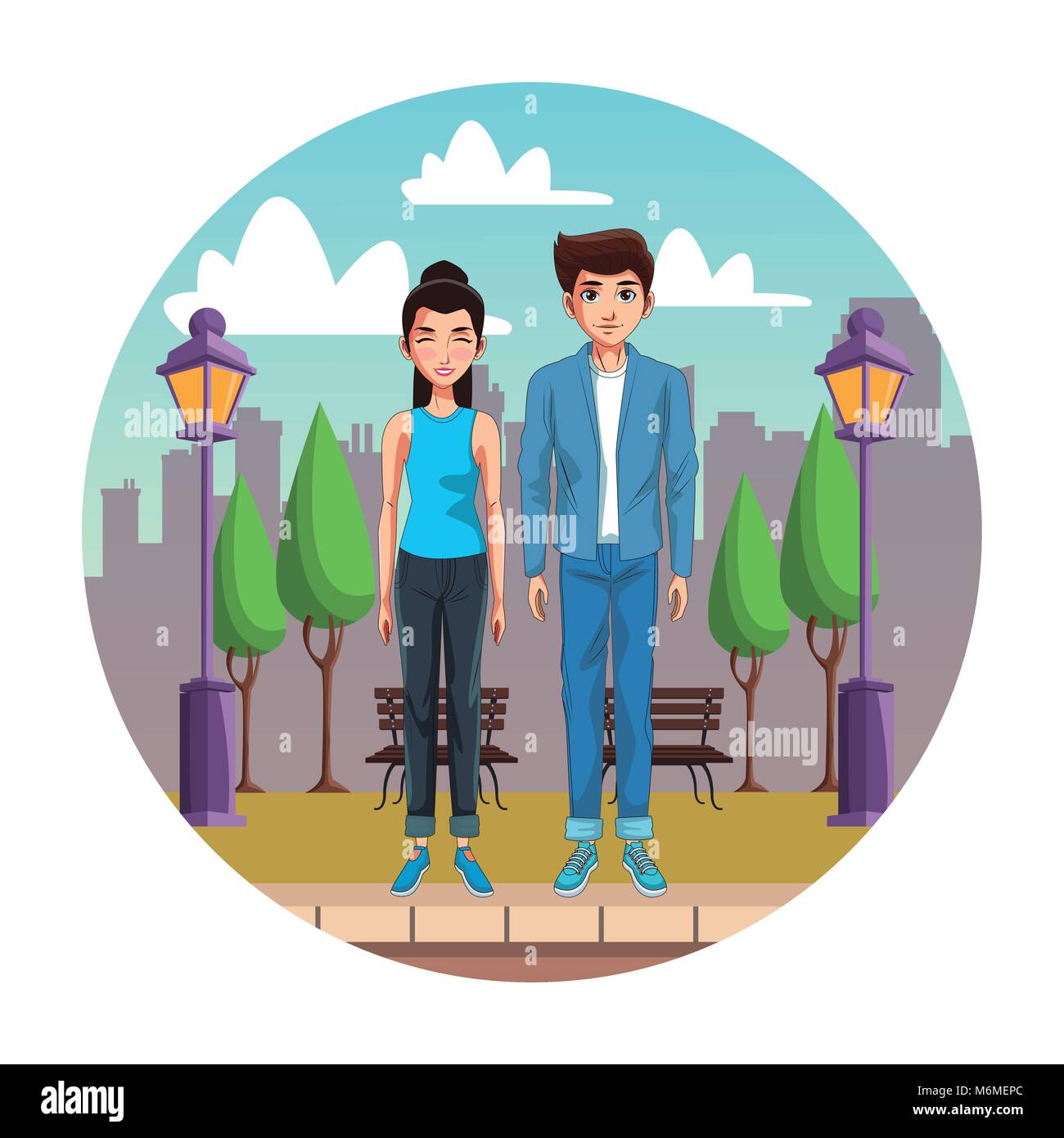 Young couple cartoon Stock Vector Image & Art - Alamy