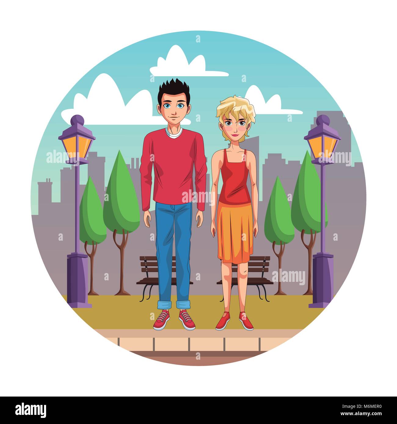 Young couple cartoon Stock Vector Image & Art - Alamy