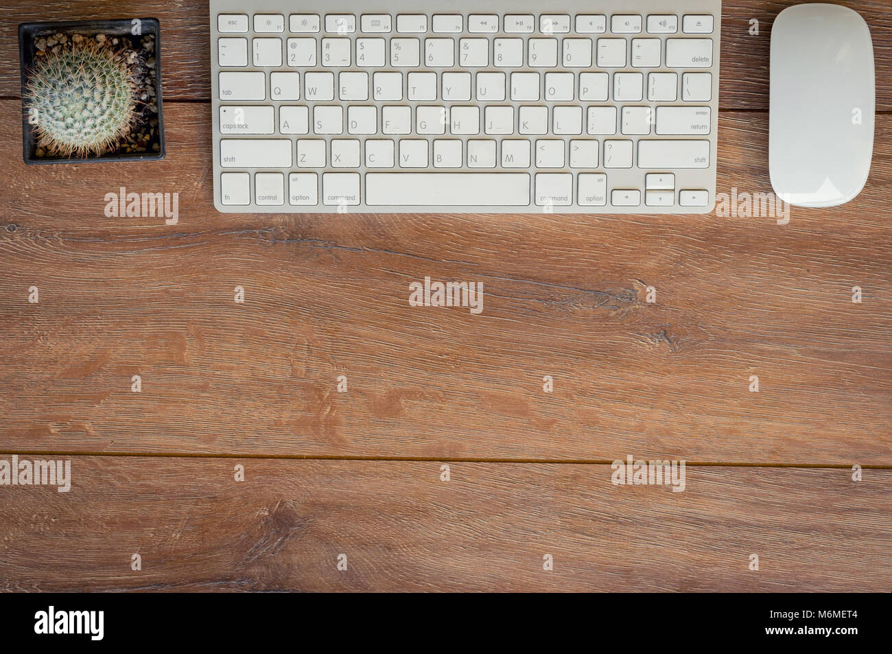 High angle view of a setting table of business workplace Stock Photo ...