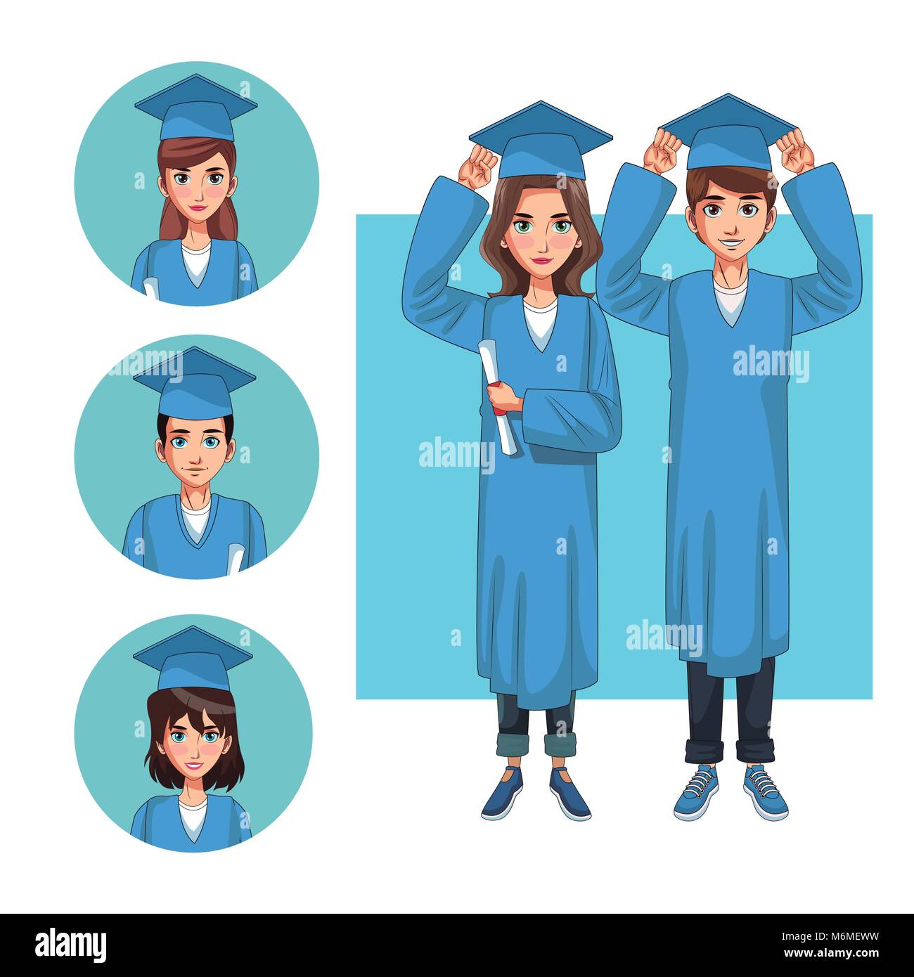 Young couple college students Cut Out Stock Images & Pictures - Alamy