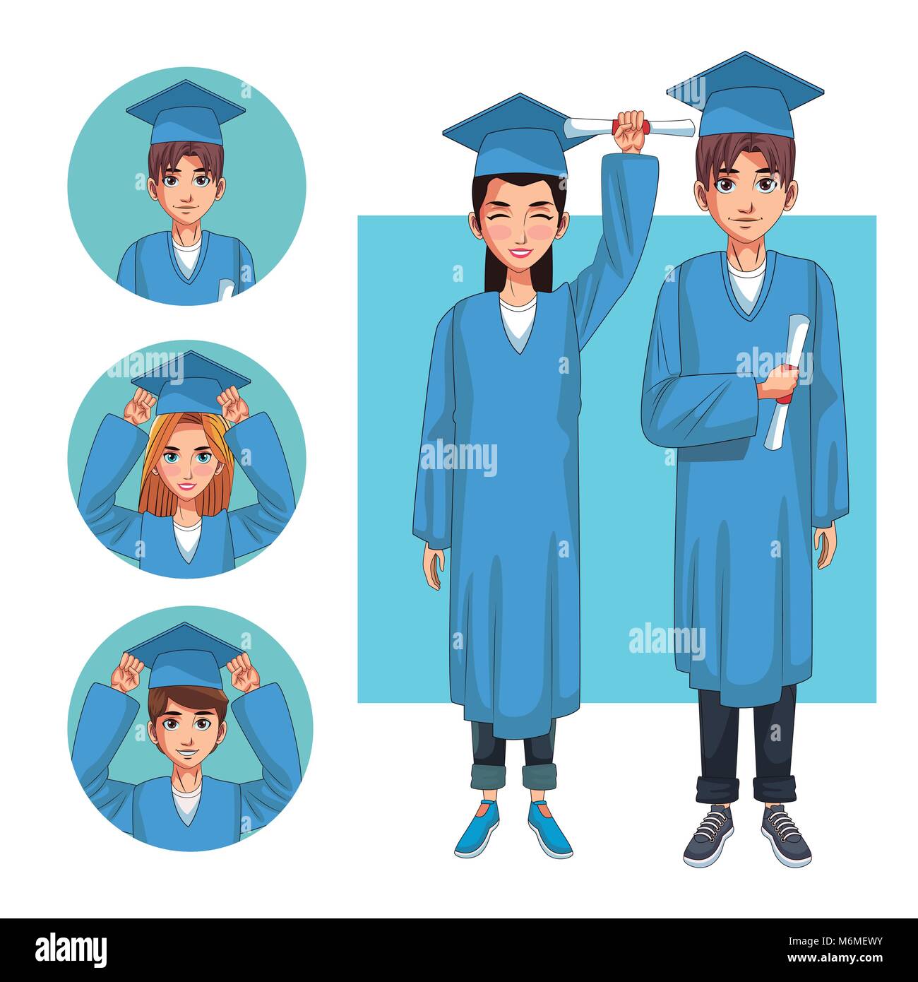 Young students cartoons Stock Vector Image & Art - Alamy