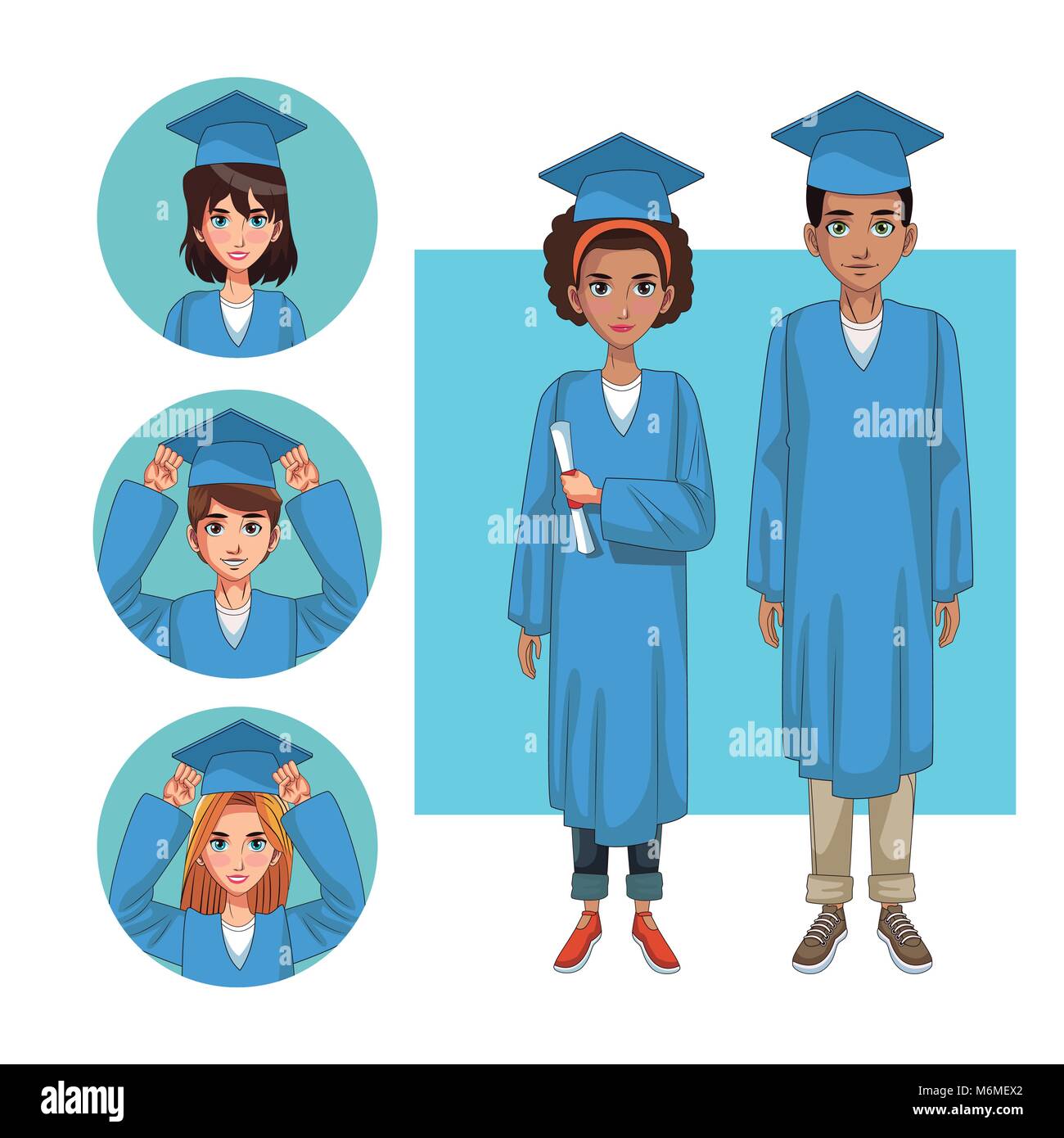 Asian college couple students Stock Vector Images - Alamy