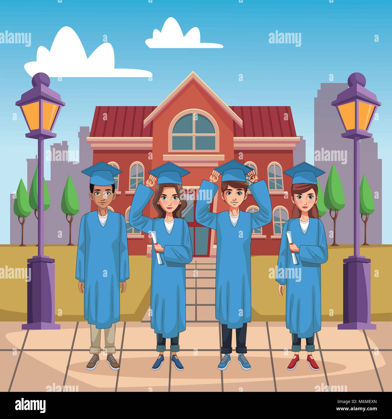 Young students cartoons Stock Vector Image & Art - Alamy