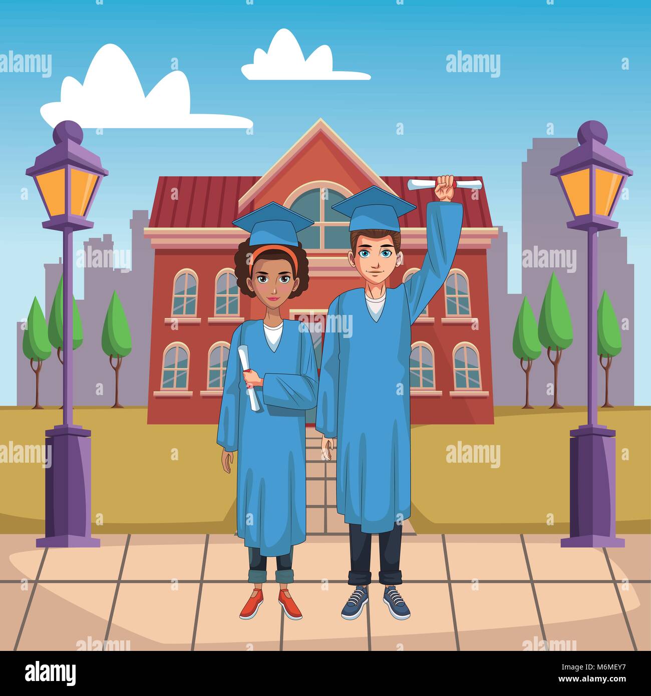 Young students cartoons Stock Vector Image & Art - Alamy