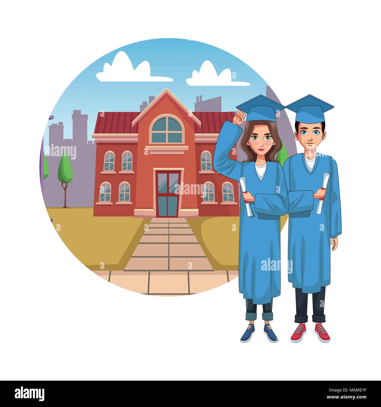 Young students cartoons Stock Vector Image & Art - Alamy