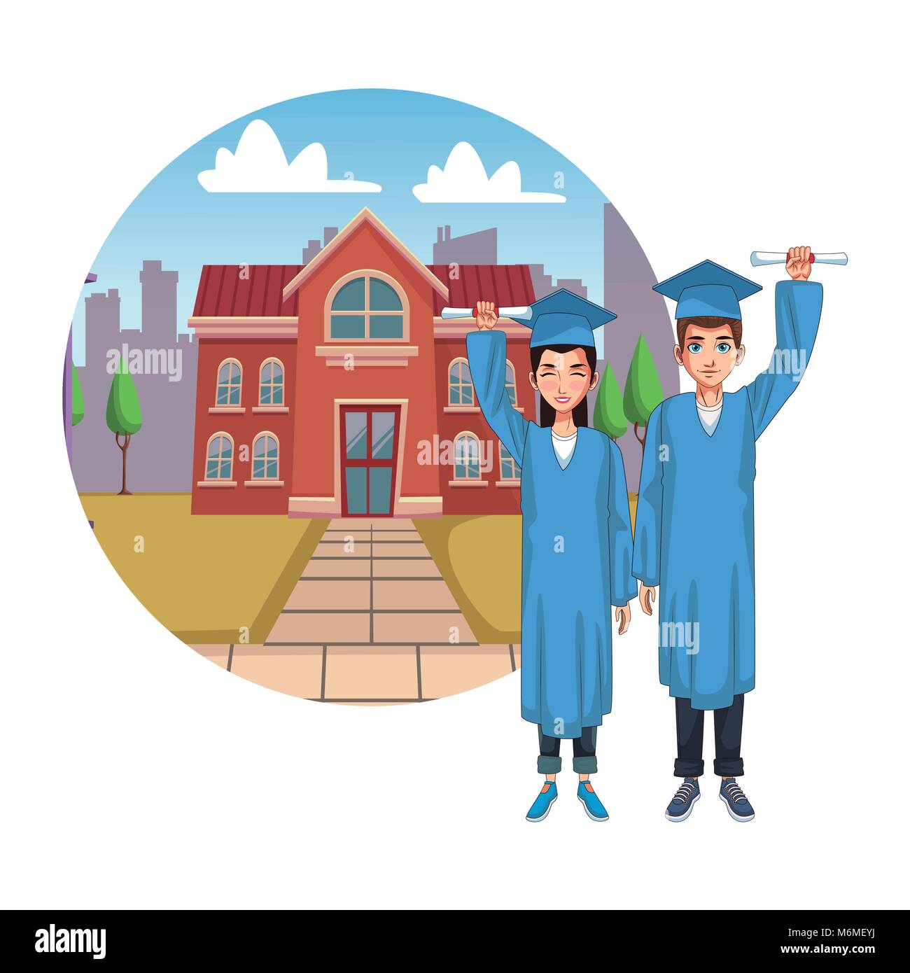 Young students cartoons Stock Vector Image & Art - Alamy