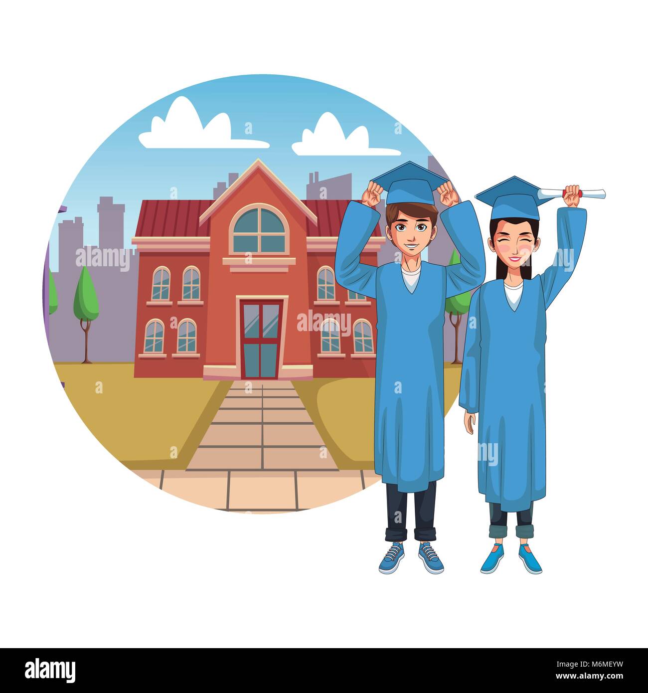Asian college couple students Stock Vector Images - Alamy