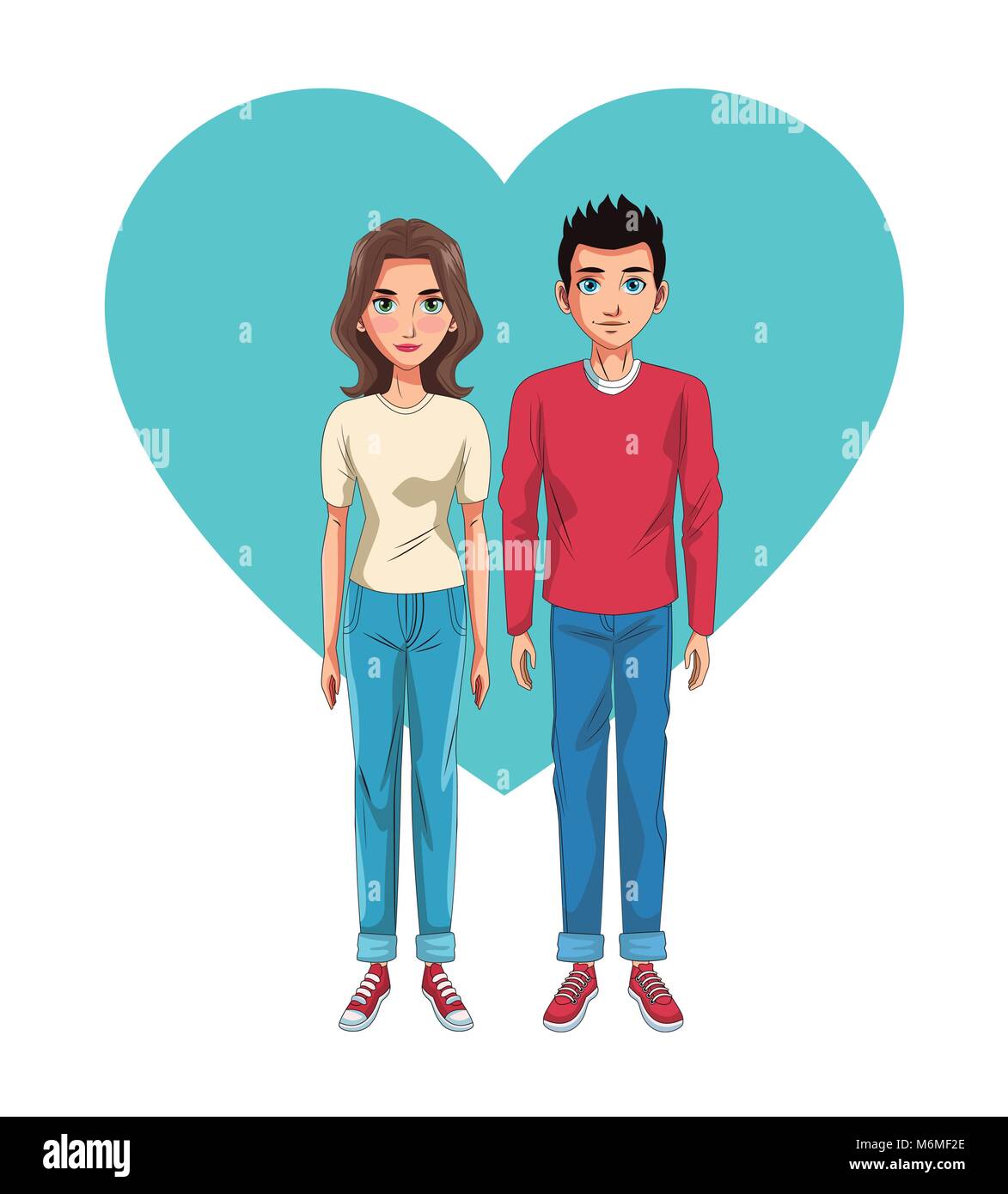 Young couple cartoon Stock Vector Image & Art - Alamy