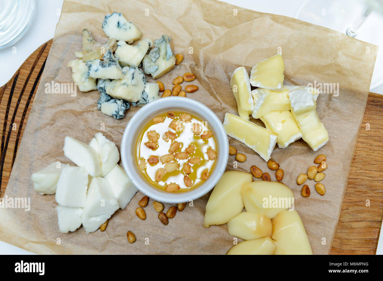 Nice restaurant food. Serving the table with a variety of food Stock ...