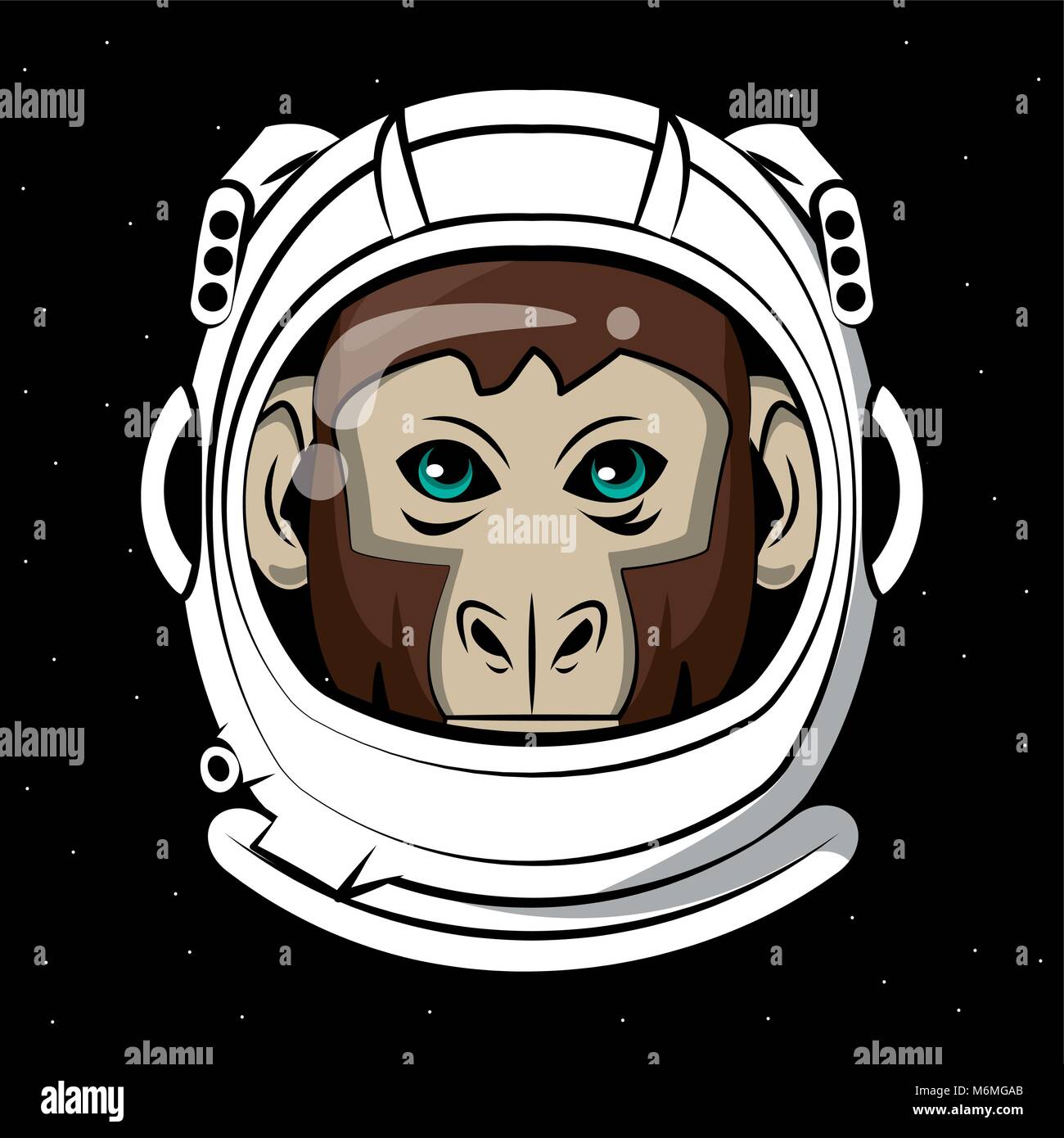Space helmet monkey Stock Vector Images - Alamy