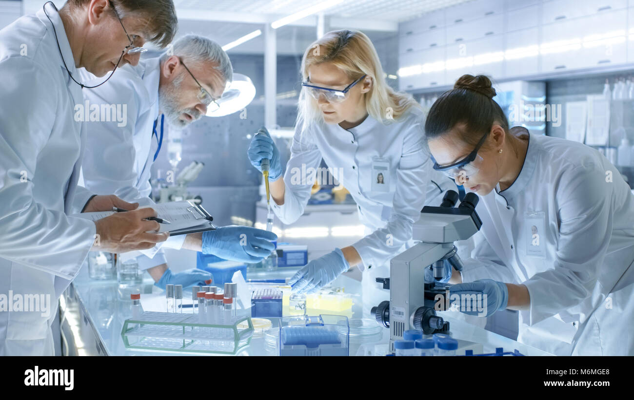Team of Medical Research Scientists Work on a New Generation Disease ...