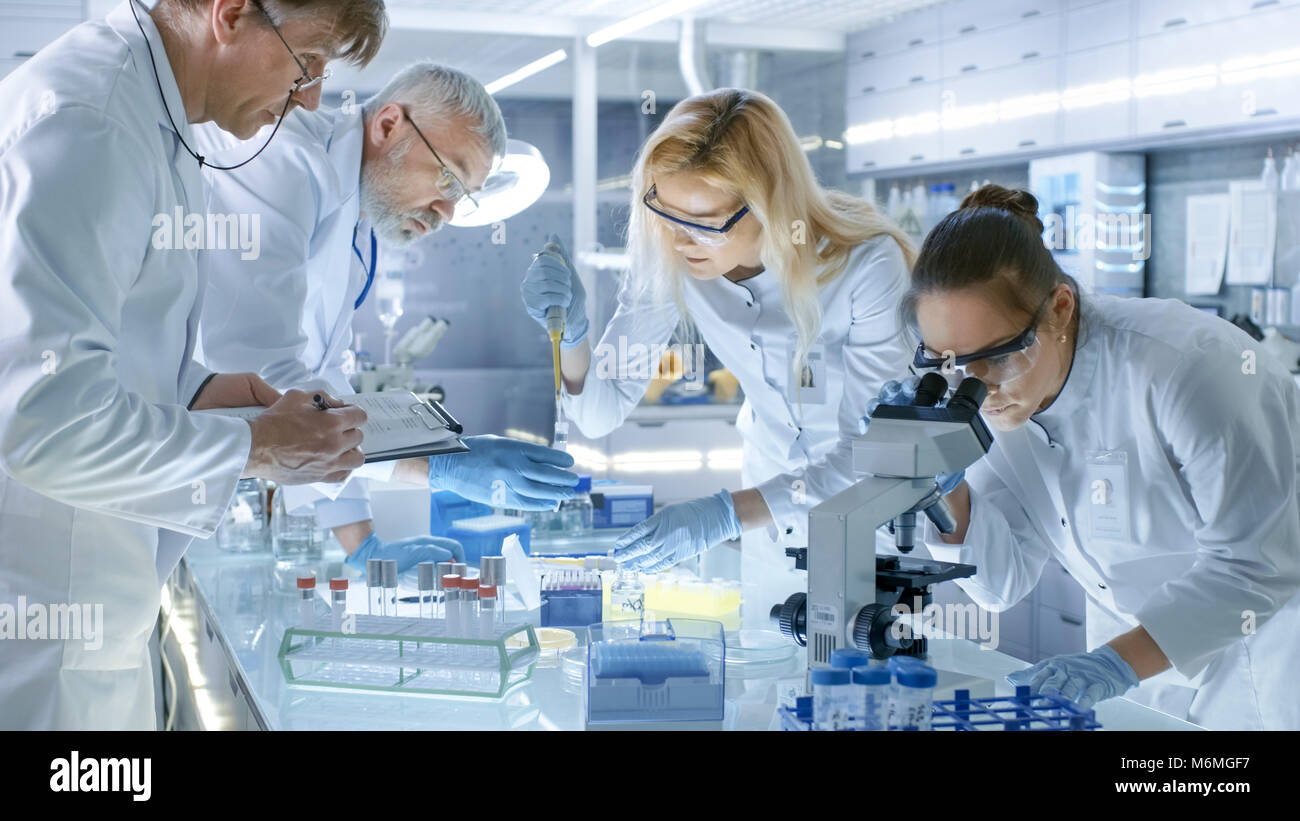 Team of Medical Research Scientists Work on a New Generation Disease ...