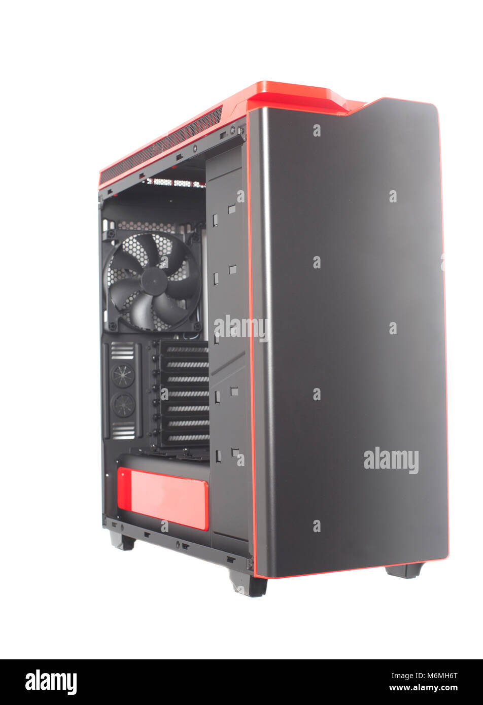 Desktop Empty Computer Case isolated on white background Stock Photo ...