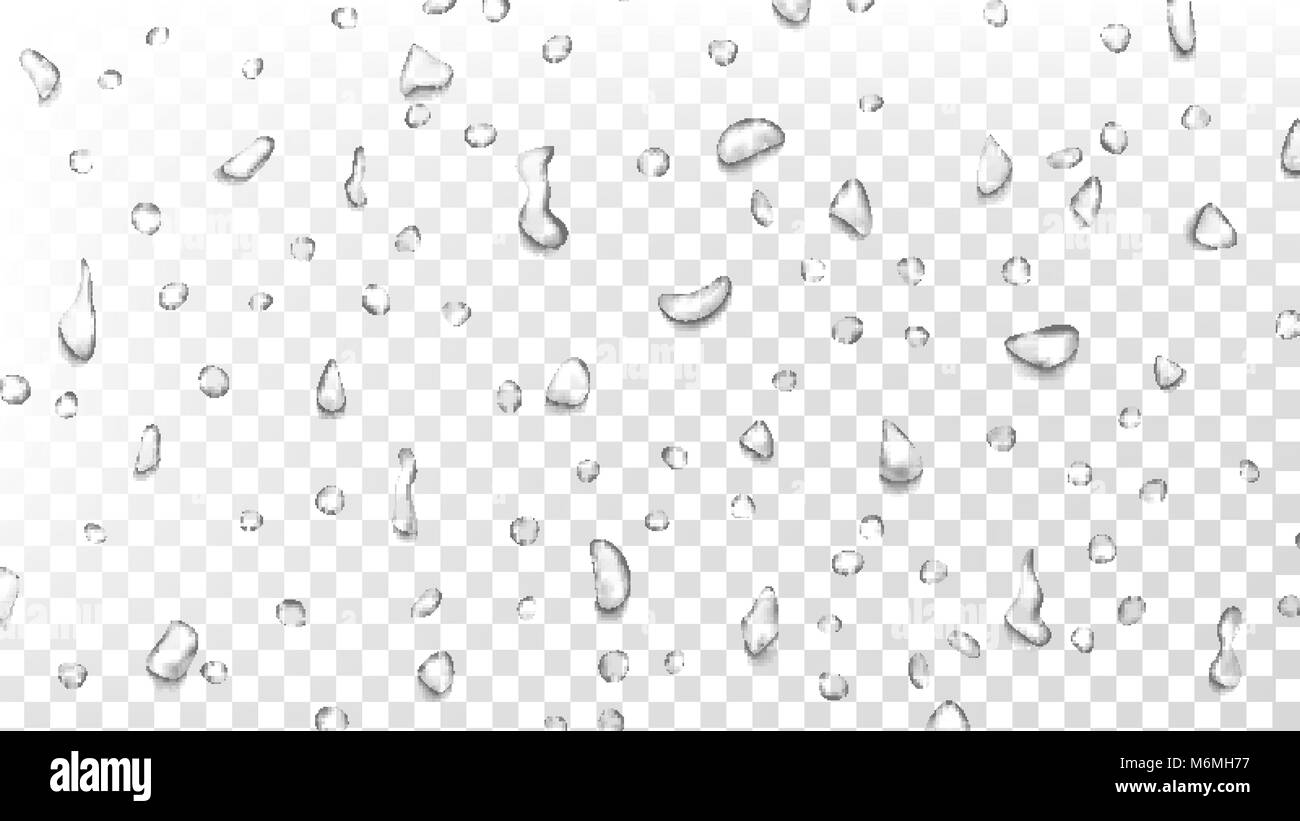 Water Drops Background Vector. Wet Backdrop. Clean Fresh Water ...
