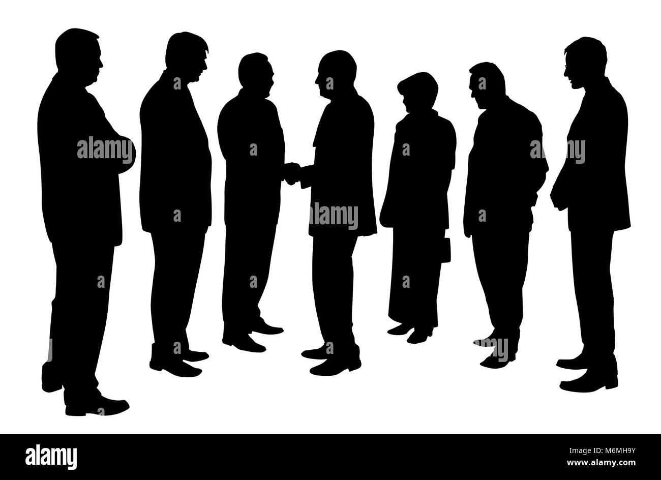 Businessmen shaking hands together Stock Vector Images - Alamy