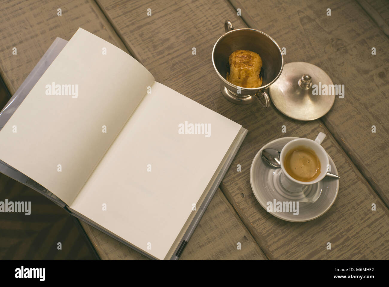 coffee and a book Stock Photo - Alamy