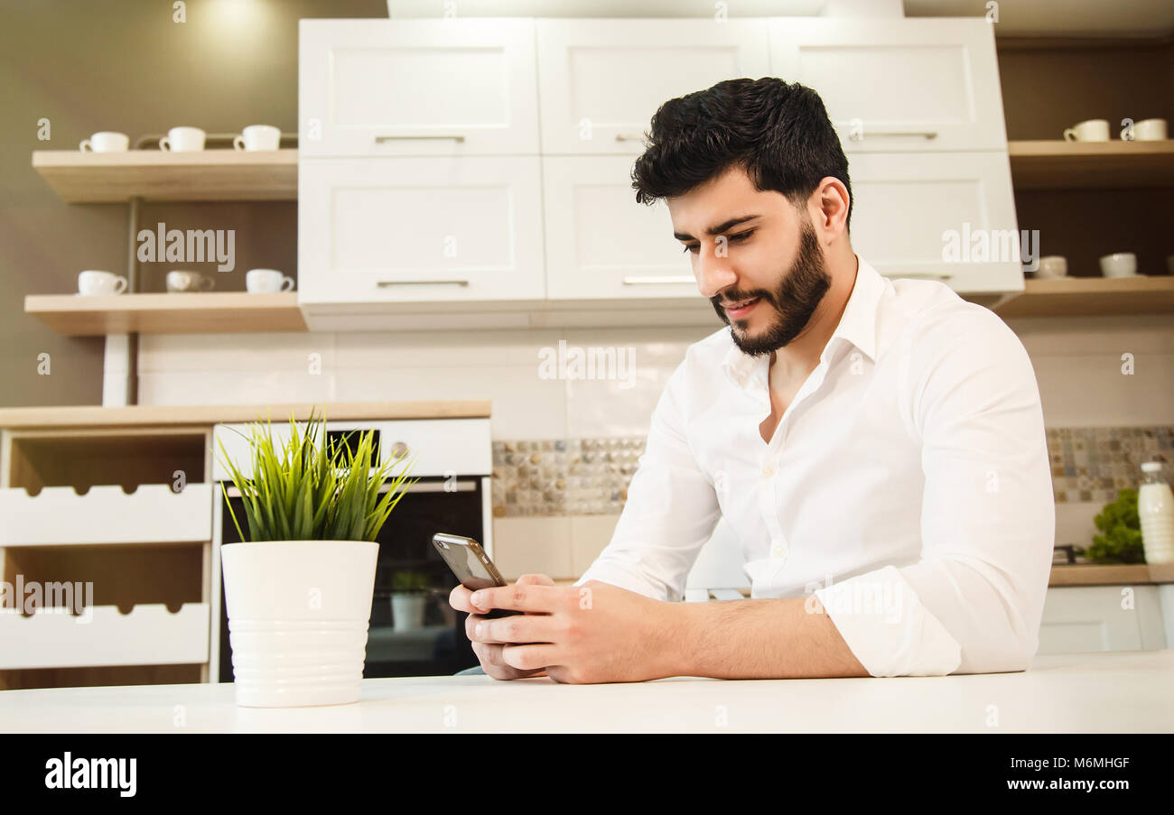 Man with Phone Stock Photo - Alamy