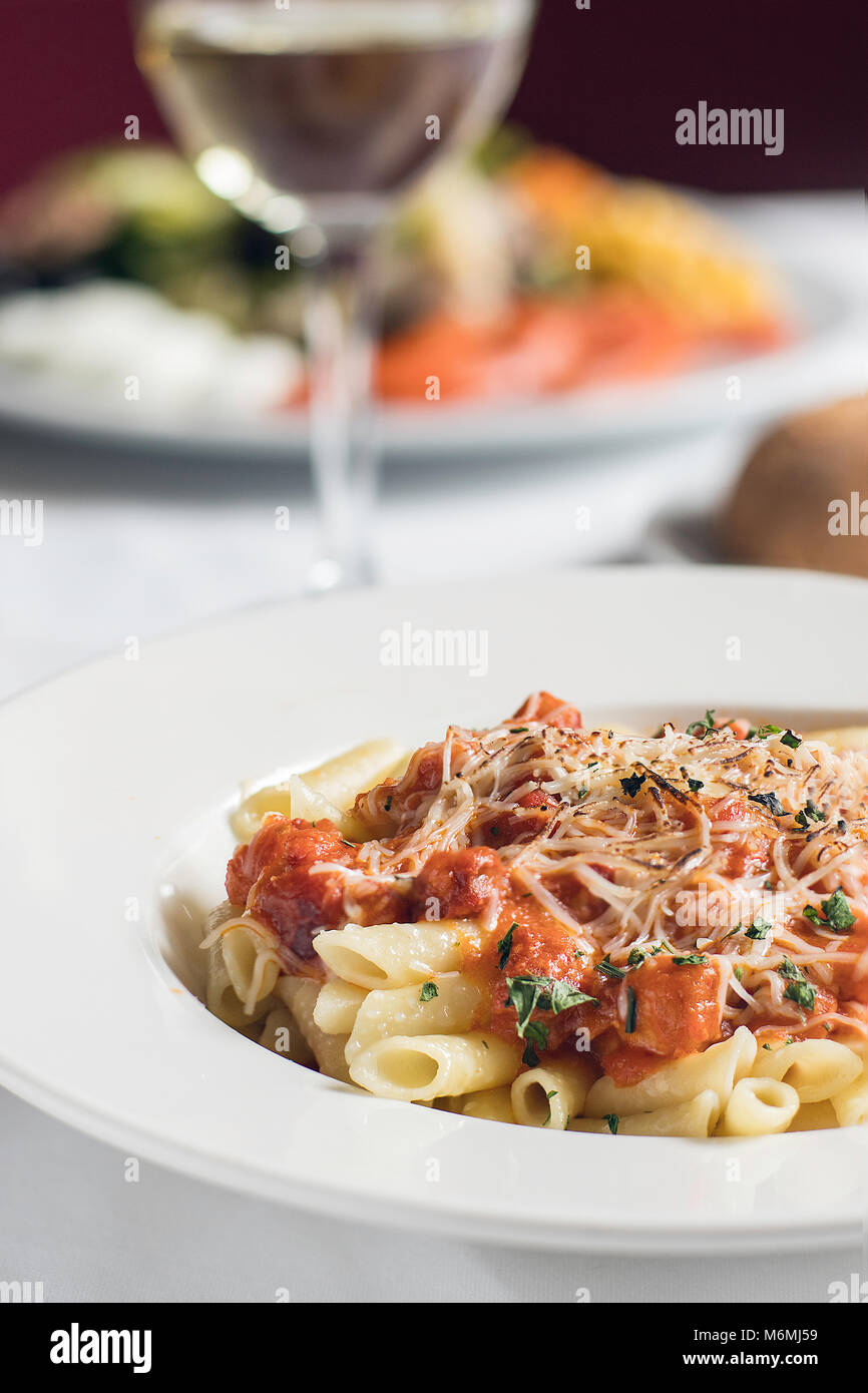 pasta dish in a restaurant Stock Photo - Alamy