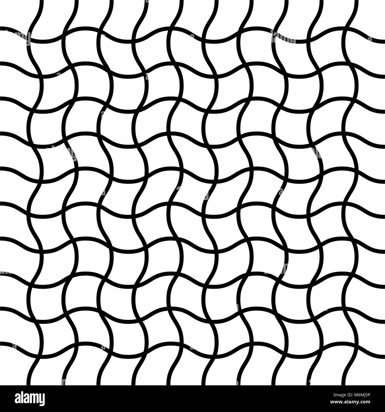 Wavy, zig zag, criss cross grid pattern Stock Vector Image & Art - Alamy
