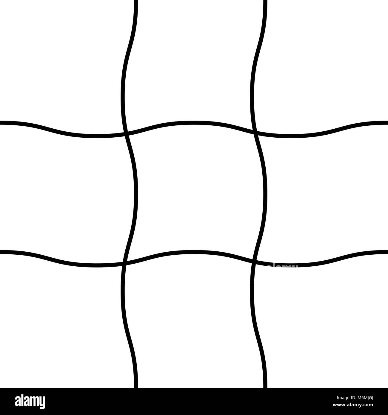 Interwoven grid lines Black and White Stock Photos & Images - Alamy