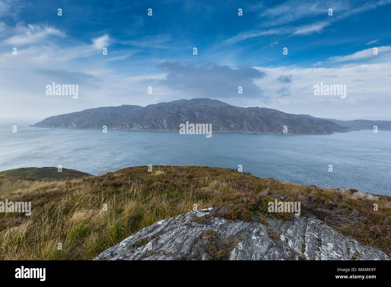 Landscape view of Scarba across the Gulf of Corryvrecken, Jura ...