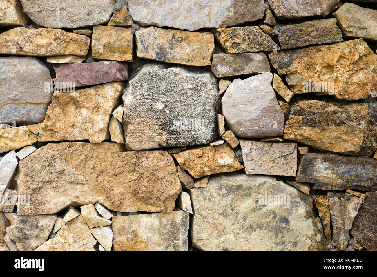 Detail of the old rustic stone wall backdrop Stock Photo - Alamy