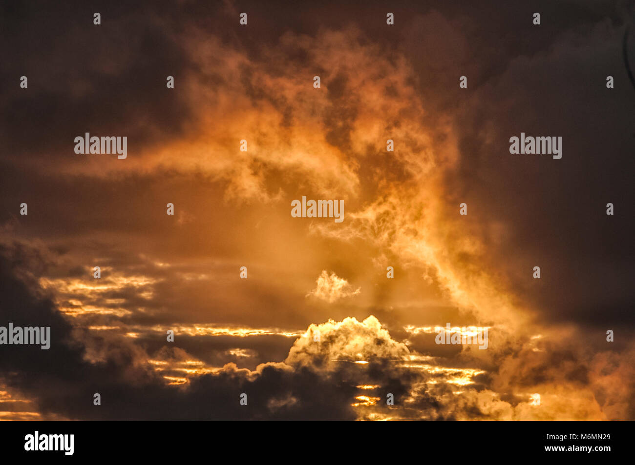 beautiful red sky with deep contrast and clouds Stock Photo - Alamy