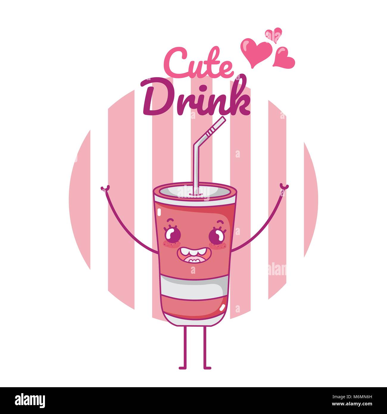 Cute soda drink kawaii cartoon vector illustration graphic design Stock ...