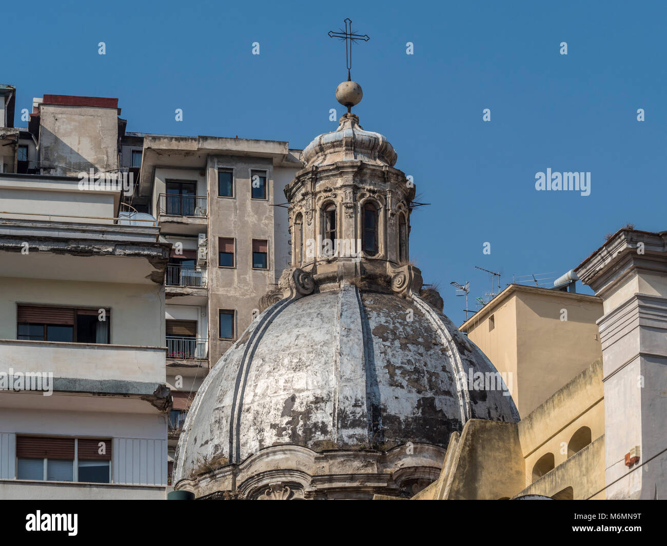 Domed roof on building in Naples, Italy Stock Photo - Alamy