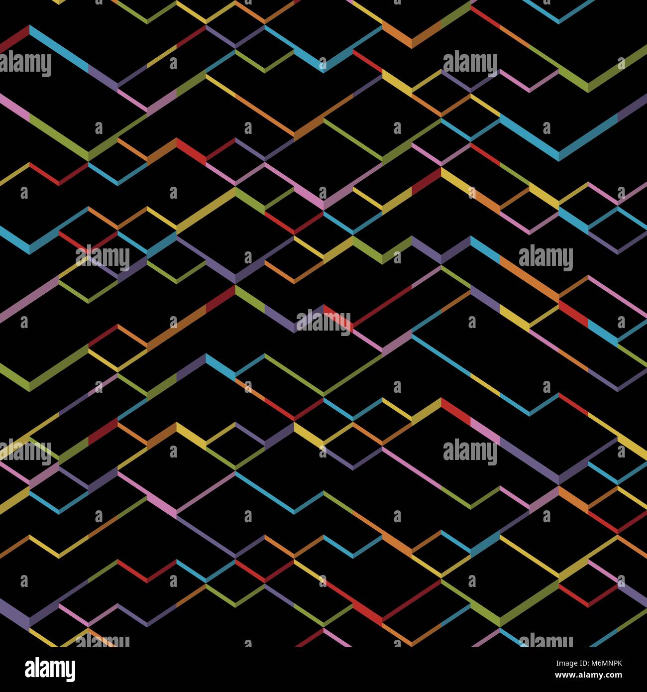 Vector Geometric Cubes Background Dark Isometric Pattern Stock Vector Image And Art Alamy