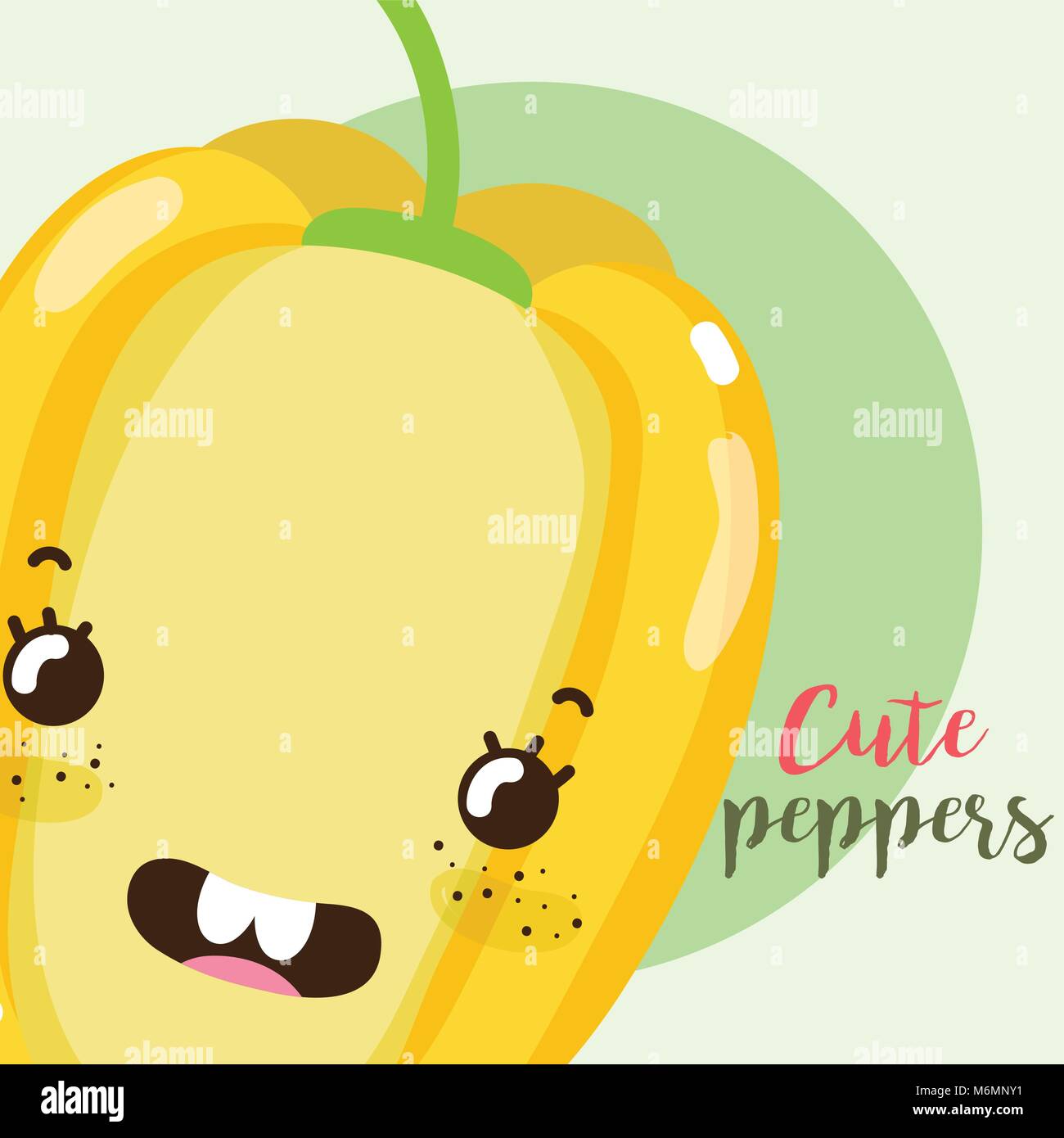 Cute peppers kawaii cartoon vector illustration graphic design Stock ...