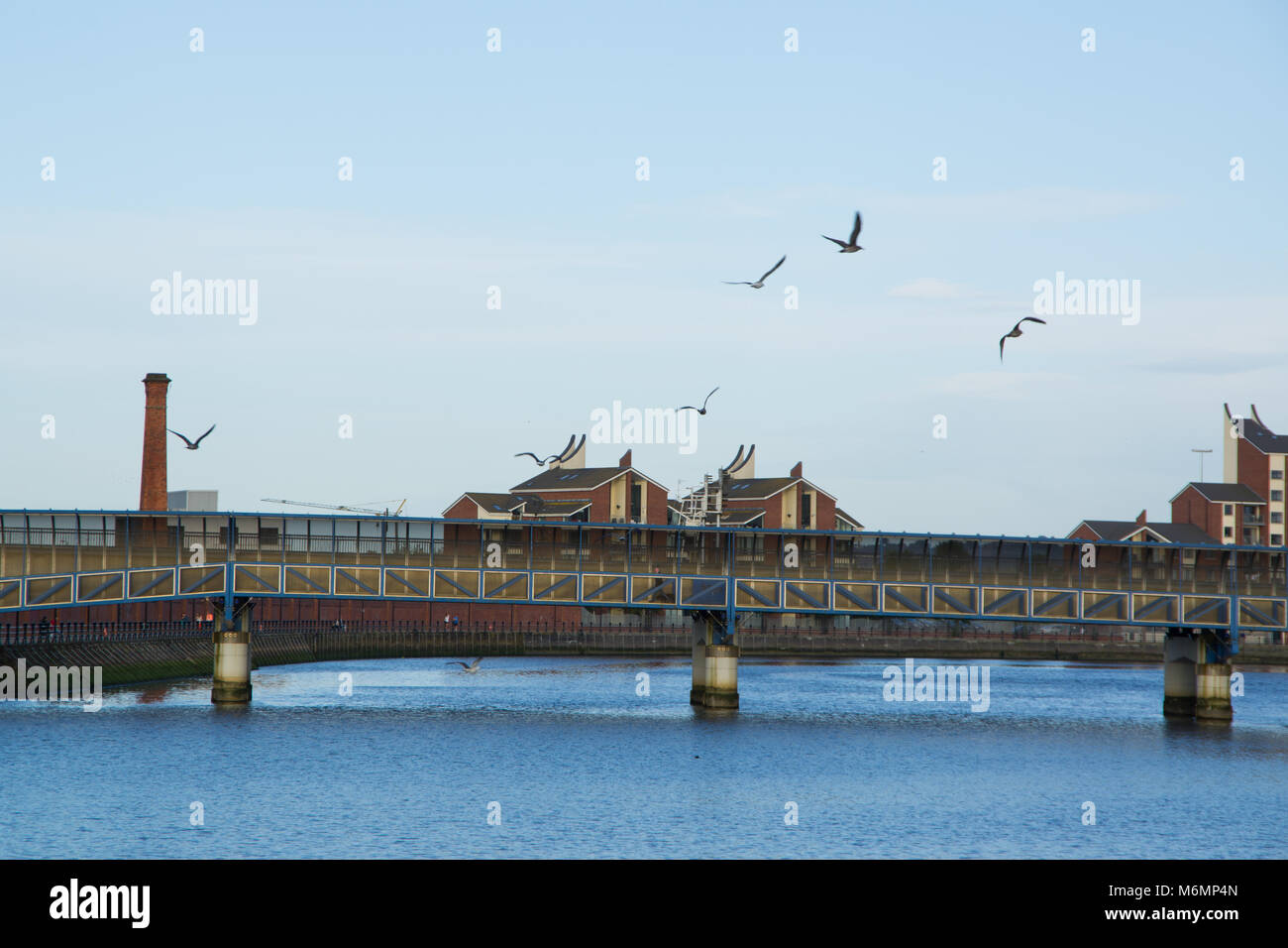Bridge in Belfast, over the sea Stock Photo - Alamy