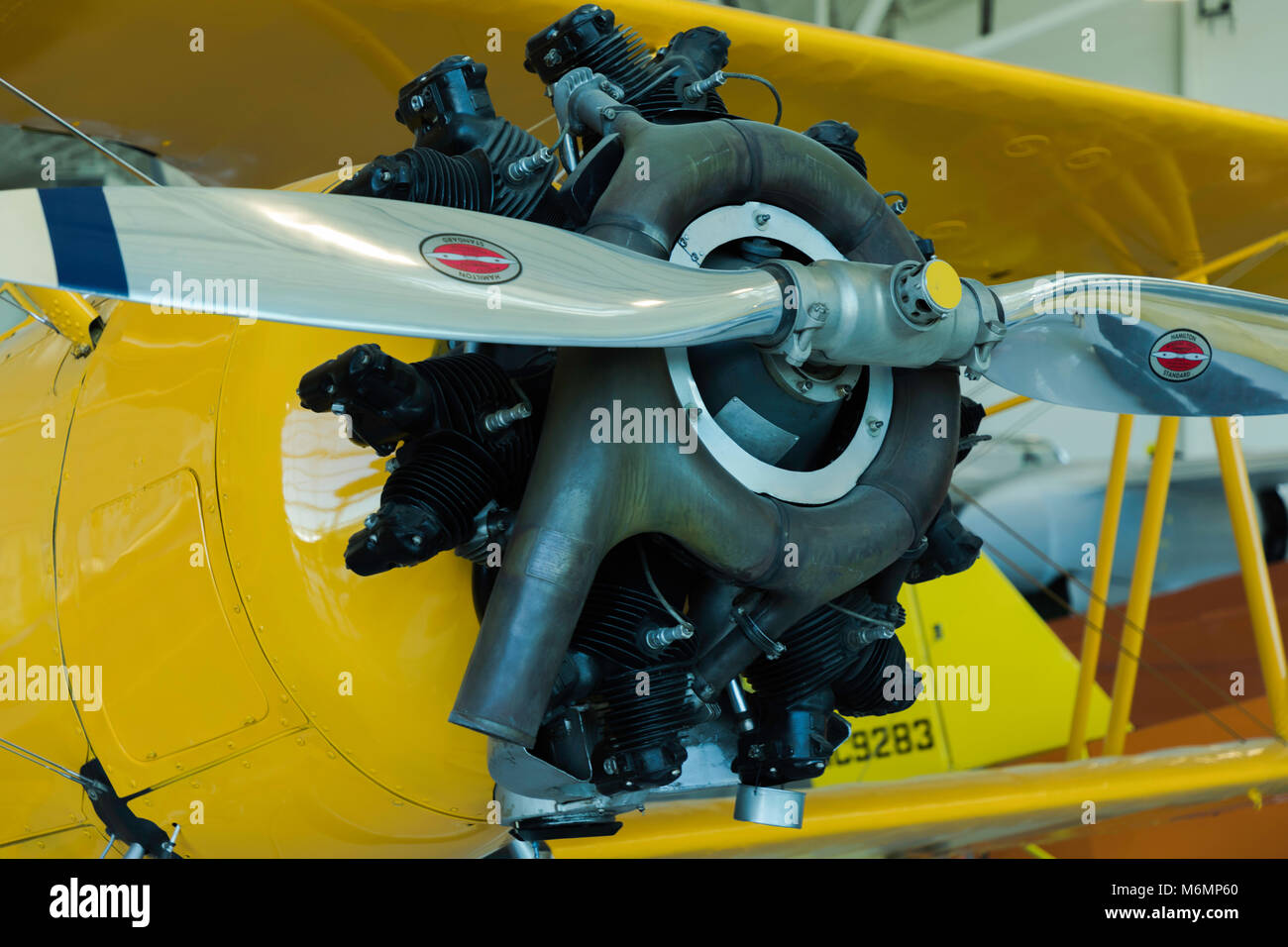 Yellow biplane hi-res stock photography and images - Alamy