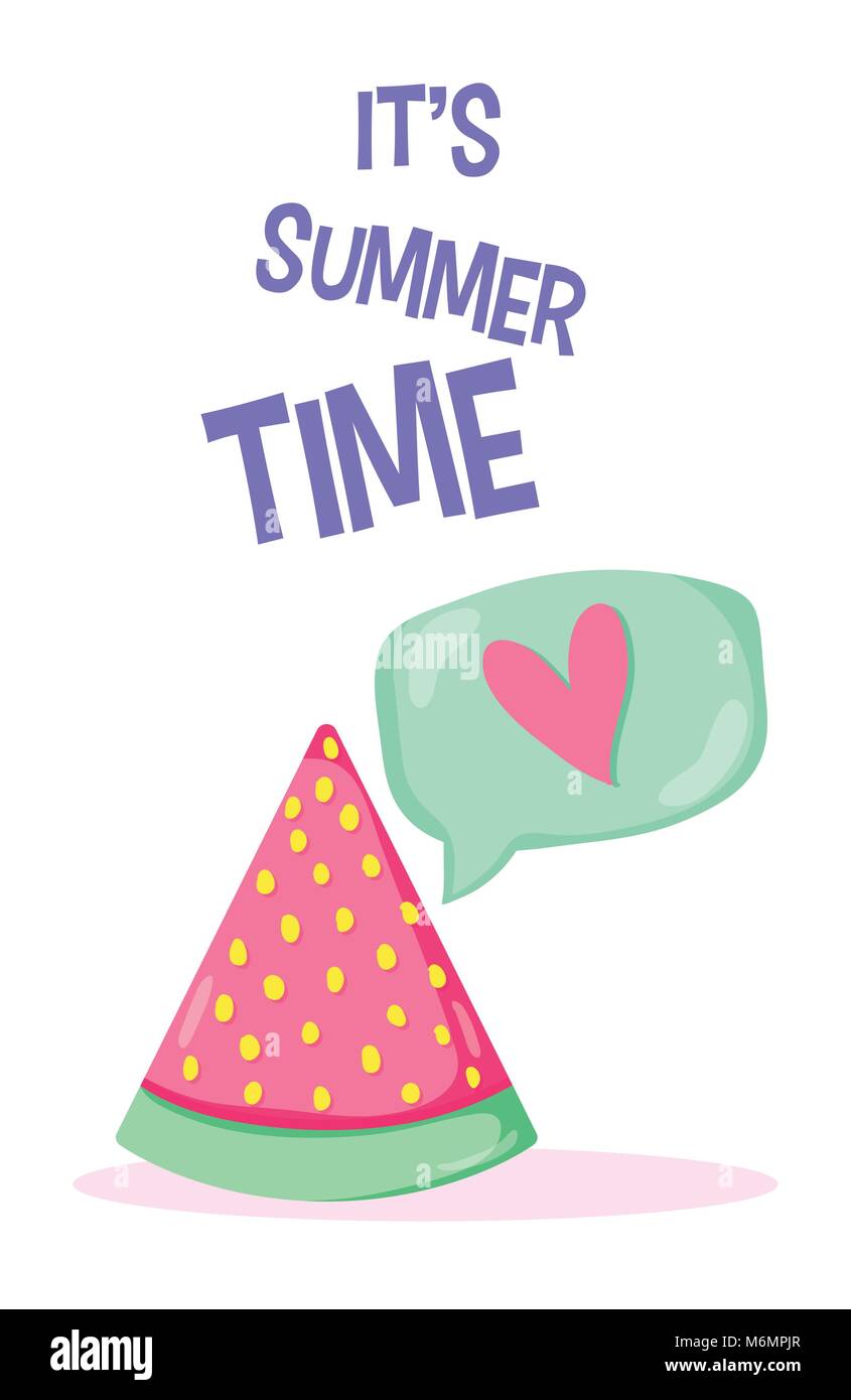 Its summer time card concept vector illustration graphic design Stock ...
