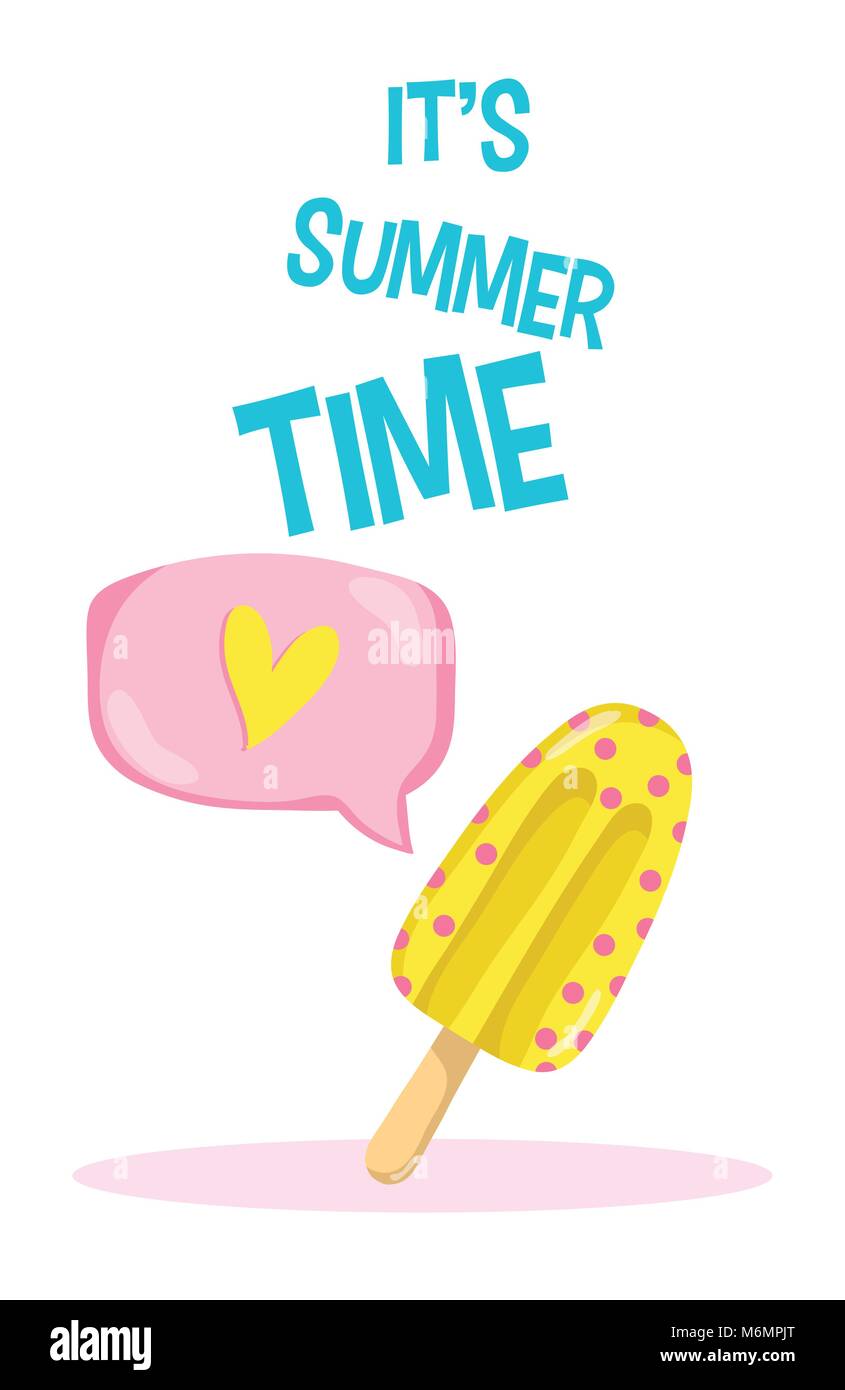 Its summer time card concept vector illustration graphic design Stock ...