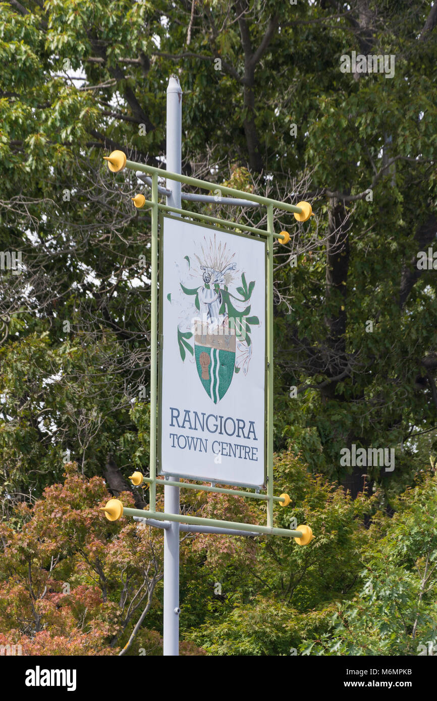 Main high street rangiora town centre sign waimakariri district hi-res ...