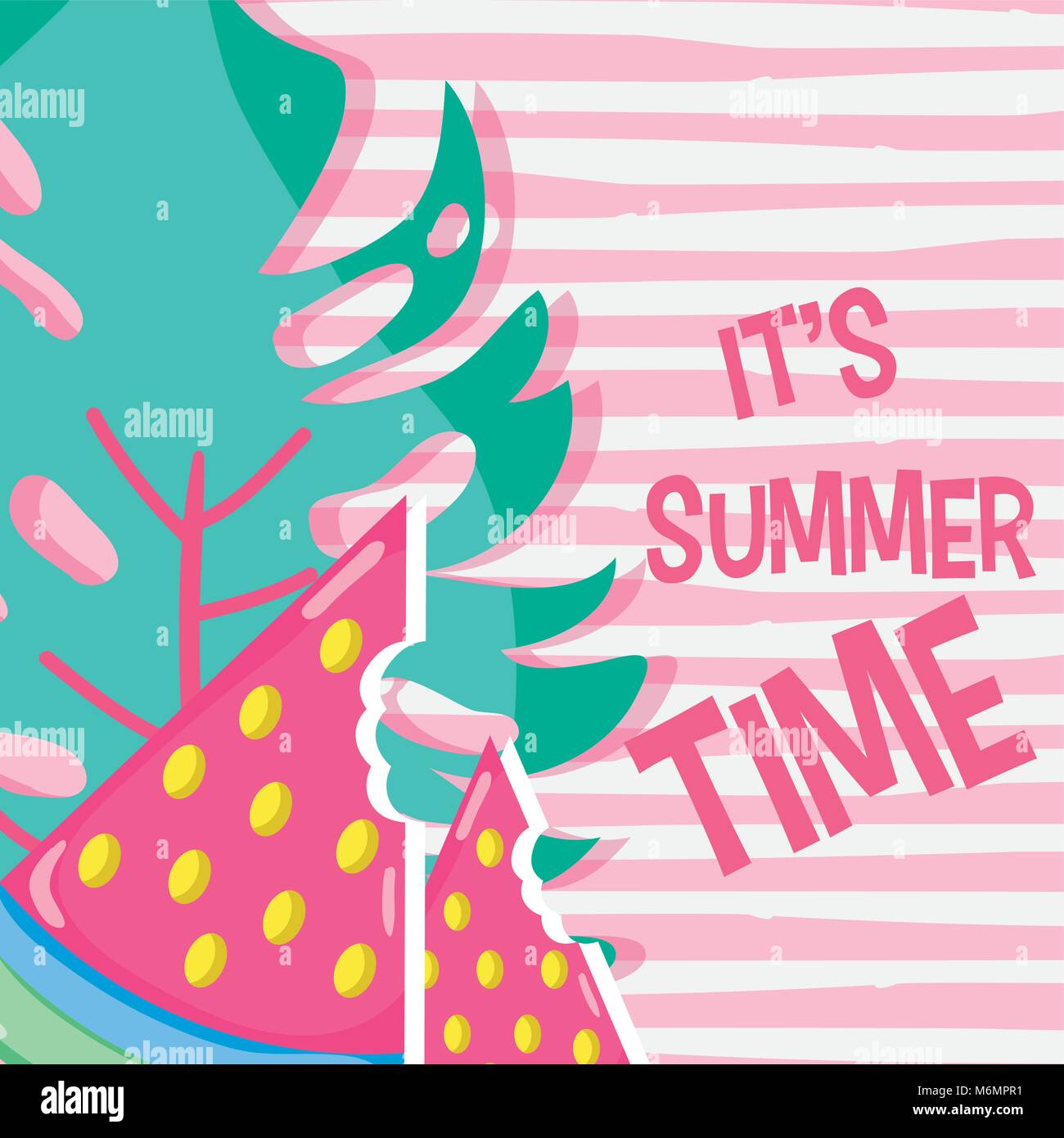 Its summer time card concept vector illustration graphic design Stock ...