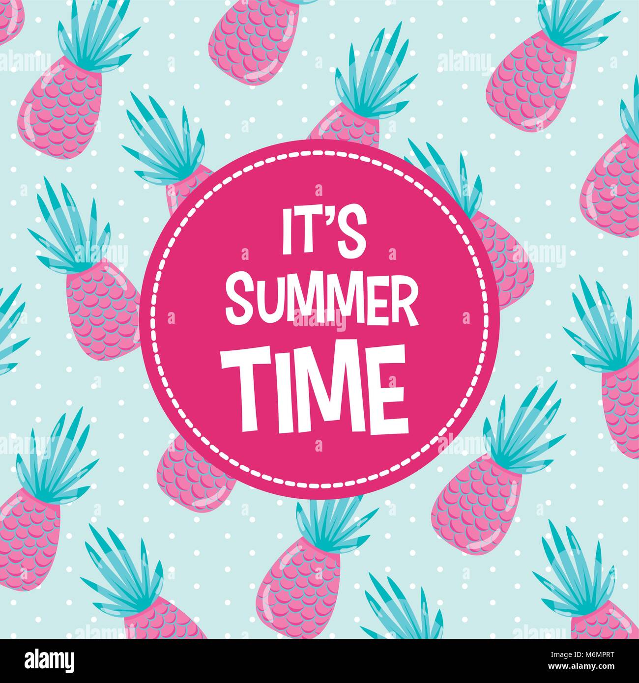 Its summer time card concept vector illustration graphic design Stock ...