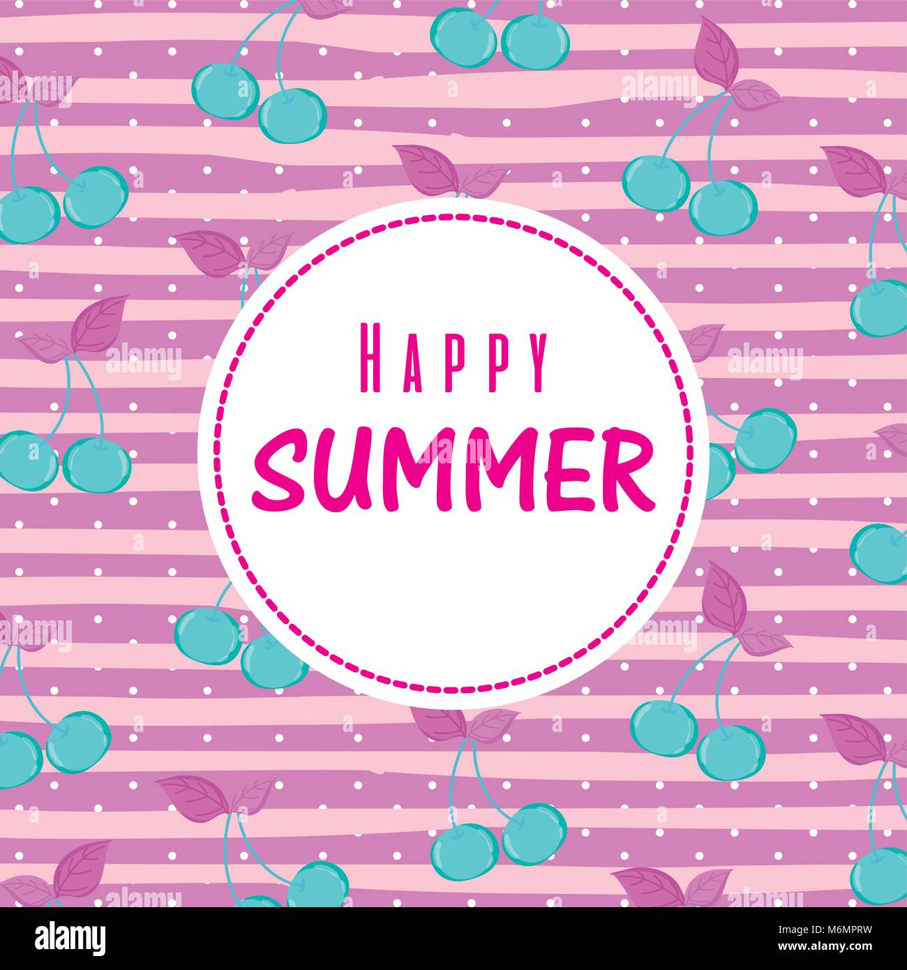 Happy summer concept card vector illustration graphic design Stock ...
