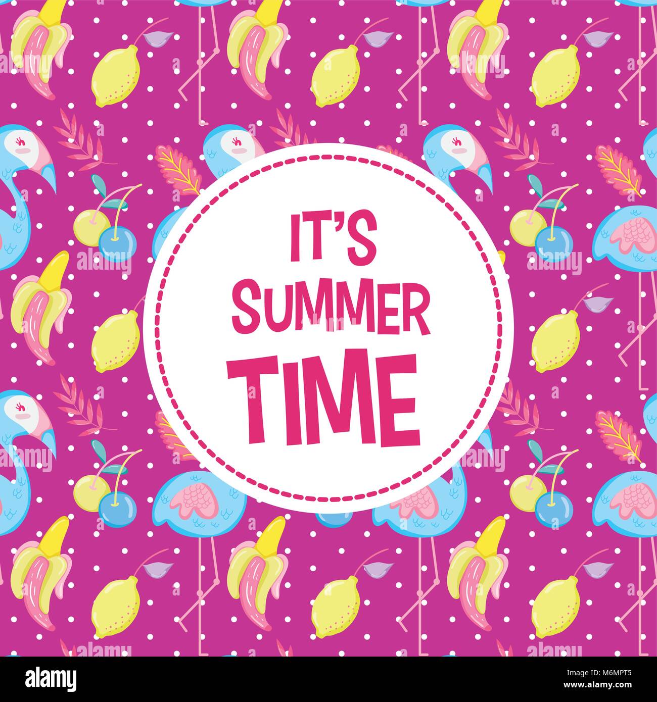 Its summer time vector illustration graphic design Stock Vector Image ...
