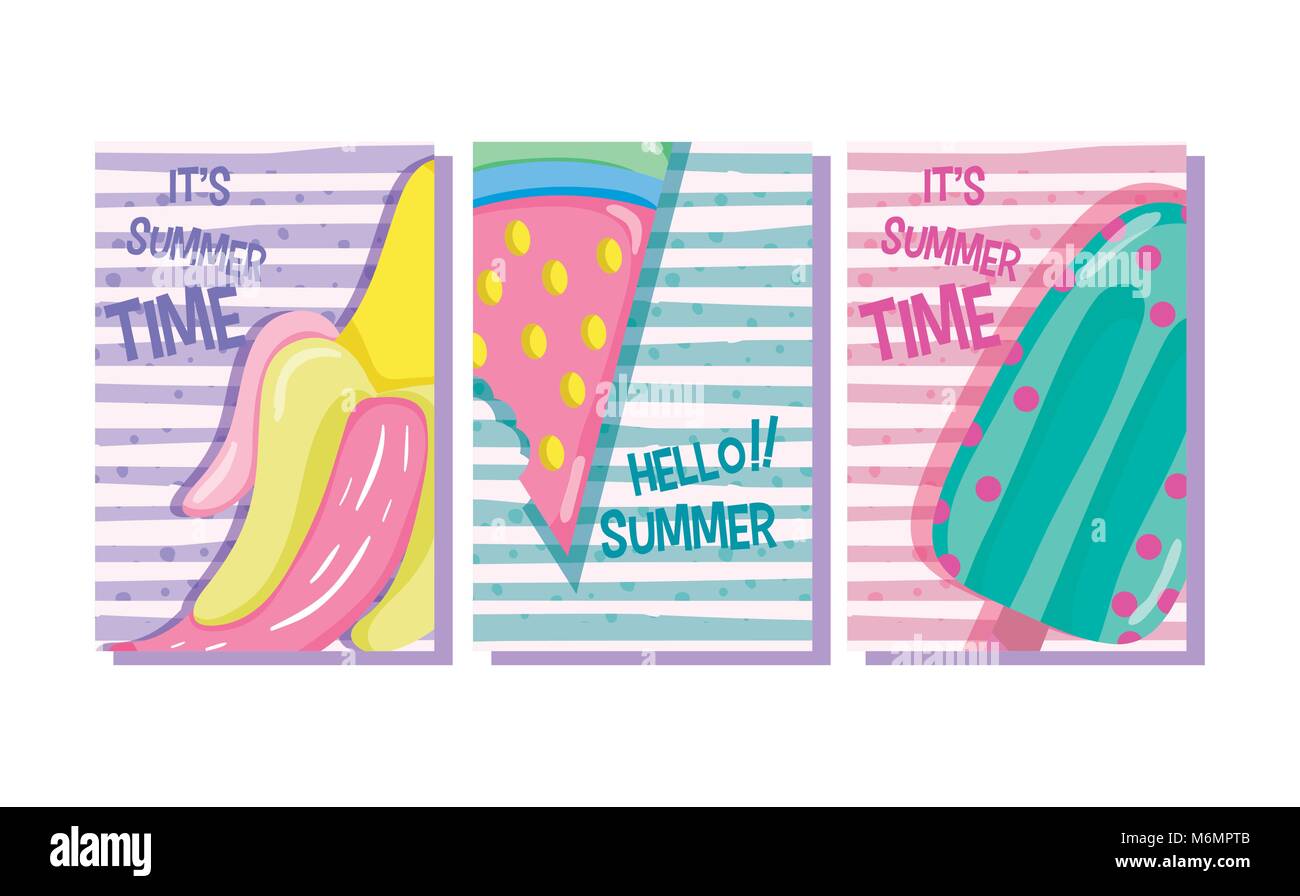 Its summer time cards concept vector illustration graphic design Stock ...