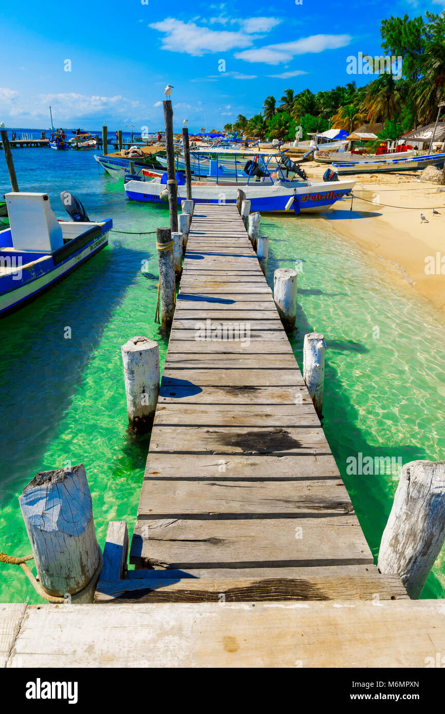 Isla Mujeres. Mexico- November 4, 2016: Street views of the "Women ...