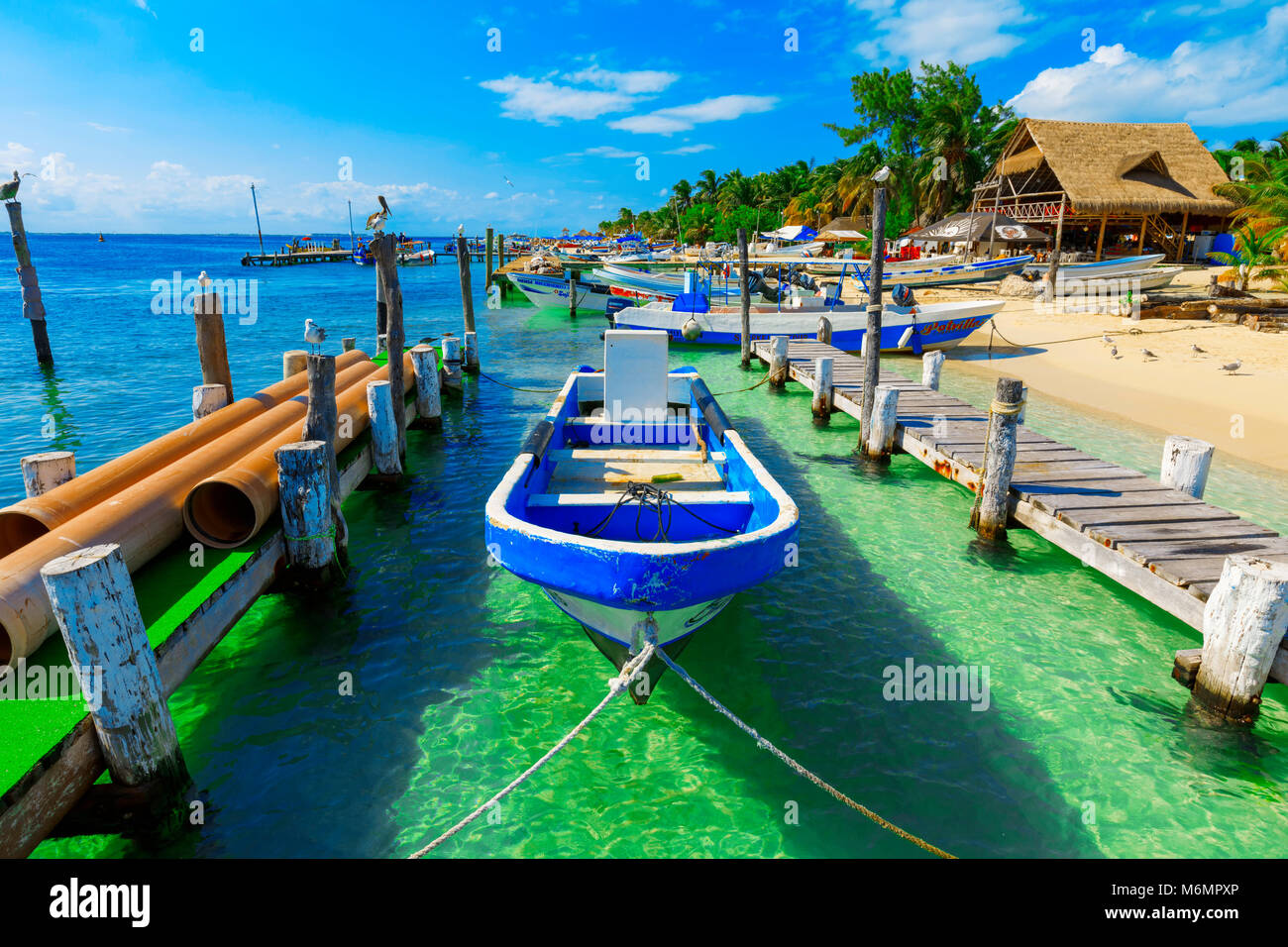 Isla Mujeres. Mexico- November 4, 2016: Street views of the "Women ...