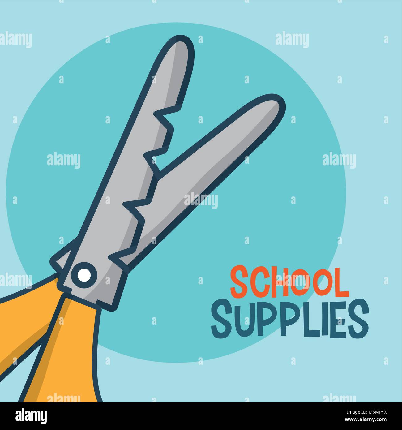 School supplies colorful cartoons vector illustration graphic design ...