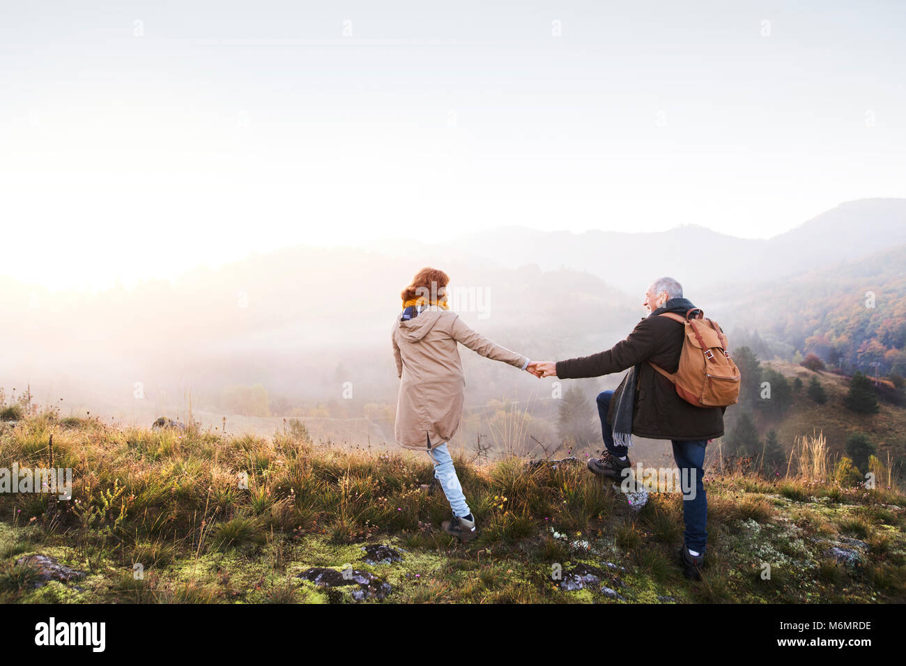 Old couple morning walk hi-res stock photography and images - Alamy