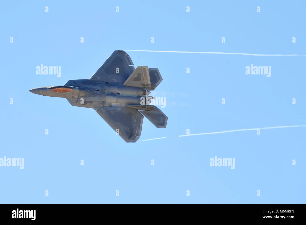 A U.S. Air Force F-22 raptor performs a flyover during the annual ...