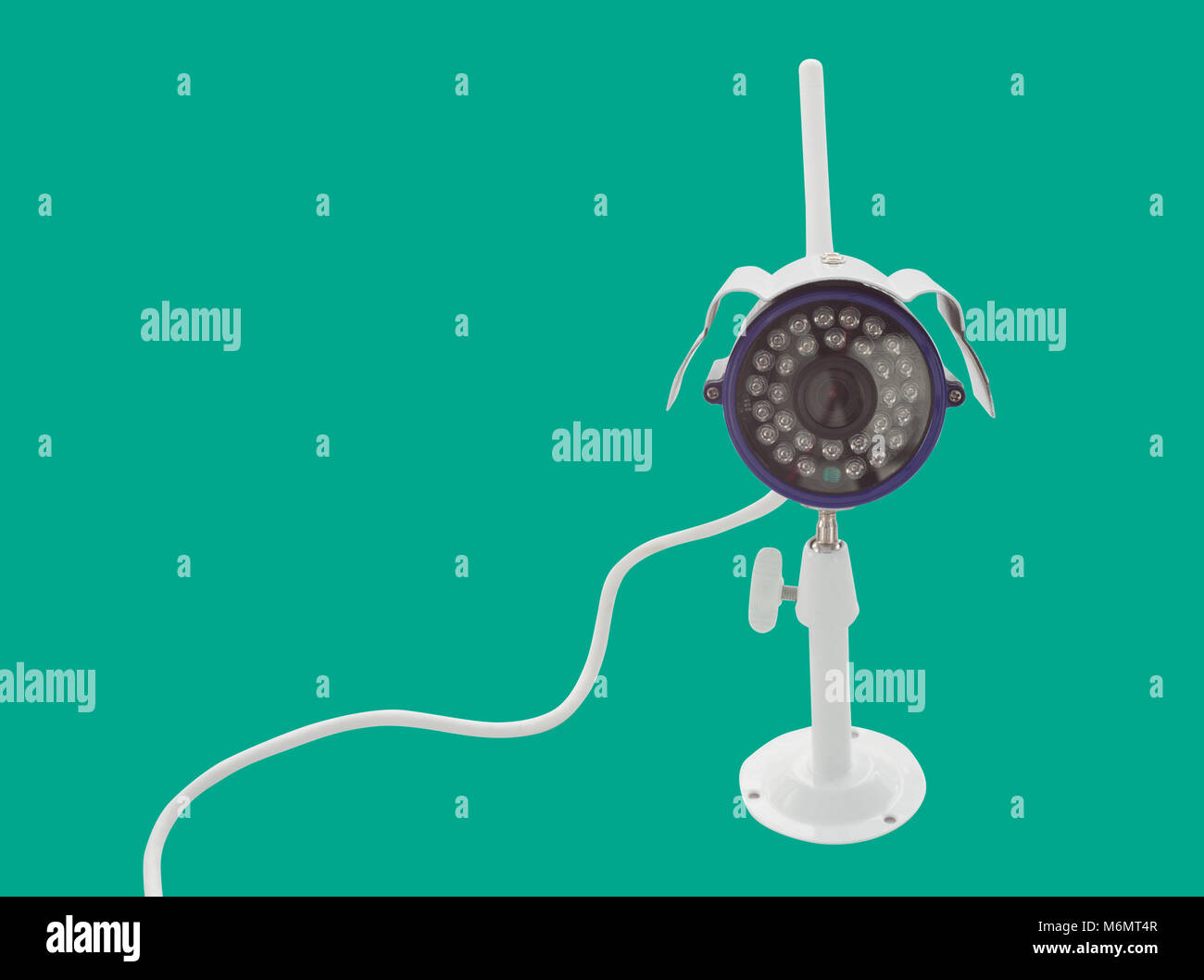 surveillance camera recording isolated on green background Stock Photo ...